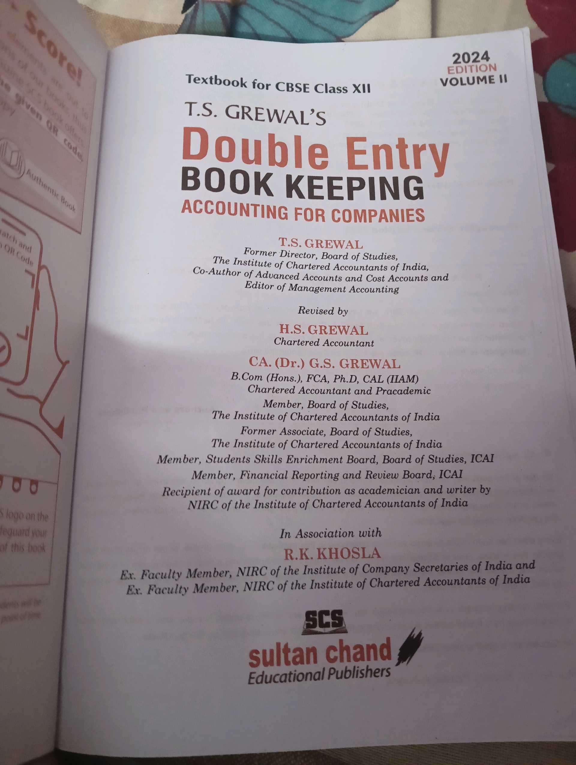 T.S GREWAL BY SULTAN CHAND CBSE CLASS 12TH